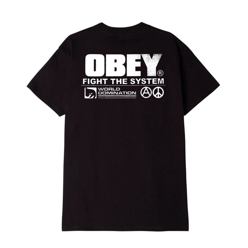 OBEY FIGHT THE SYSTEM CLASSIC TEE BLACK